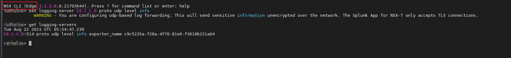 NSX Log configuration to Aria Operations for Log (vRLI) - My website